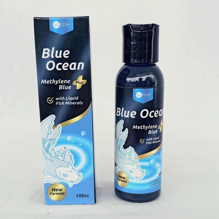 Jual SG FISH BLUE OCEAN Methylene Blue with liquid fish mineral 100 ml ...