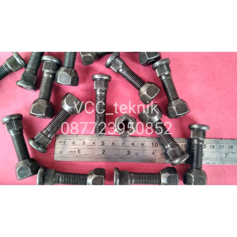 Jual Baut roda mobil panjang 6cm (12x1.5) | Shopee Indonesia
