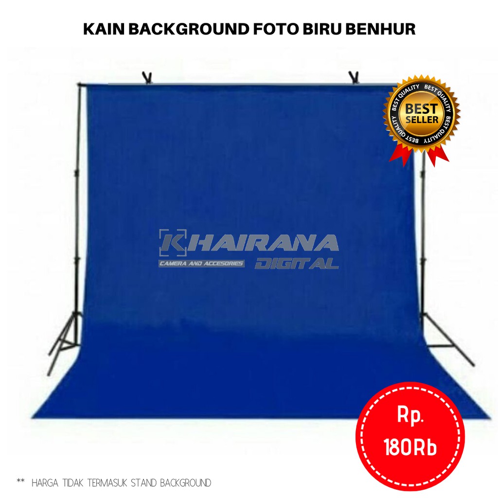Jual Kain Background Backdrop latar layar alas Studio Foto 3m -biru ...
