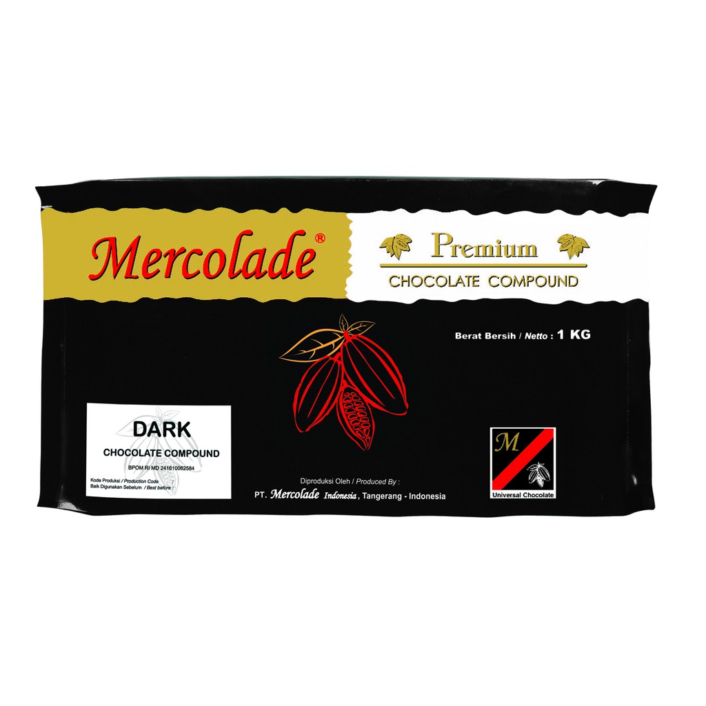 Jual Mercolade Premium DarkChoco Compound 1 Kg | Shopee Indonesia