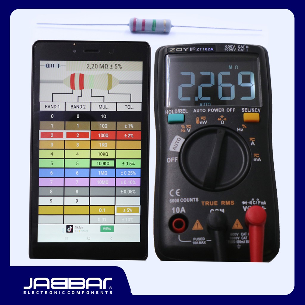 Jual RESISTOR 2M2 OHM 1W 5% - ABU-ABU - 10PCS | Shopee Indonesia