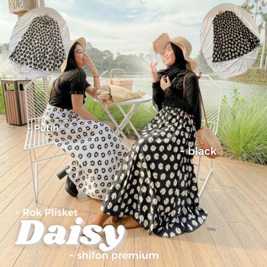 Jual ROK PLISKET DAISY/ ROK POLOS DAISY- ROK WANITA BUNGA DAISY ...