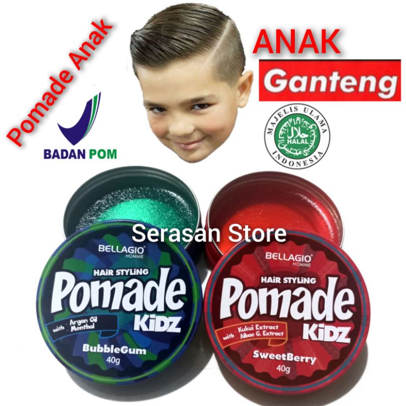 Jual Bellagio Pomade Kidz Sweetbery dan Bubblegum 40gram | Shopee Indonesia