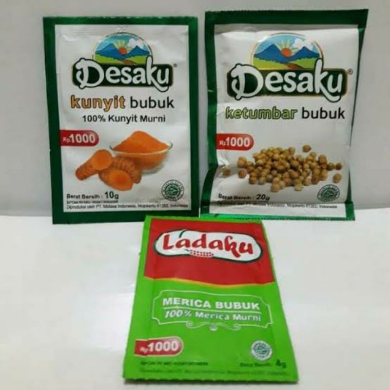 Jual Lada bubuk / Desaku ketumbar bubuk / Desaku kunyit bubuk | Shopee ...