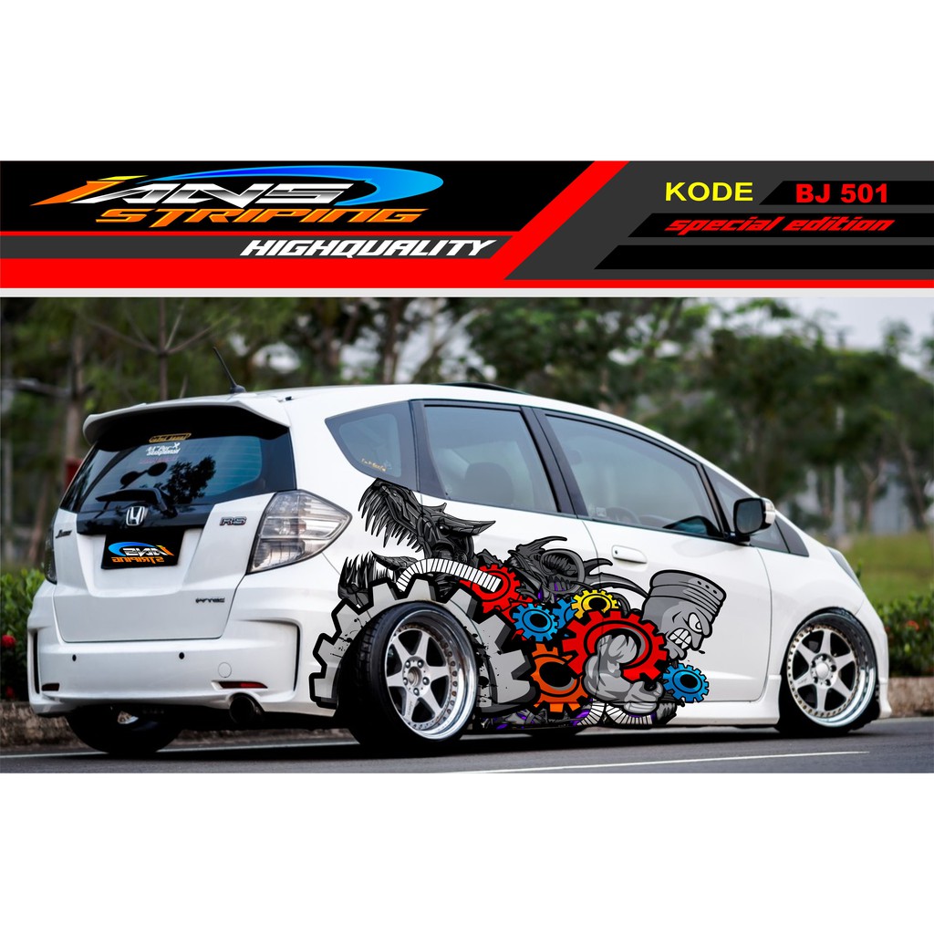Jual DECAL STICKER MOBIL BRIO JAZZ AGYA YARIS SWIFT / VARIASI STICKER ...