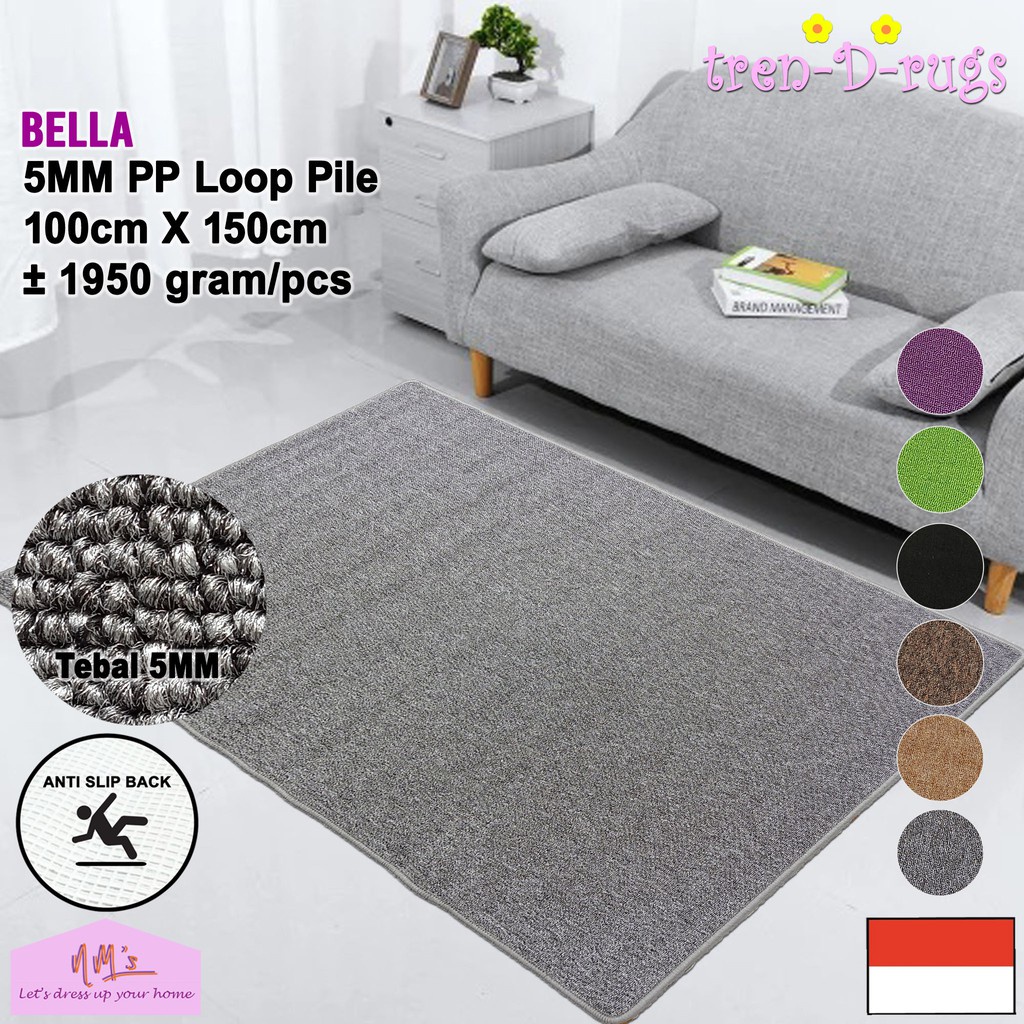 Jual Karpet Polos Lantai Ruang Tamu Tidur Permadani Minimalis Anti slip ...