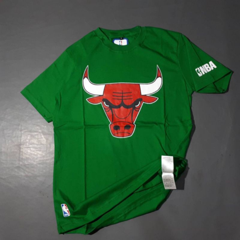 Jual Kaos Nba Hijau Logo Banteng Full Tag + Label | Shopee Indonesia