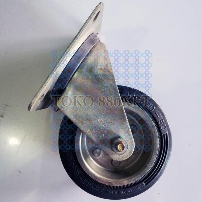 Jual favorit] Roda Karet 4" 100 mm BLICKLE Rubber Caster Wheel Hidup ...