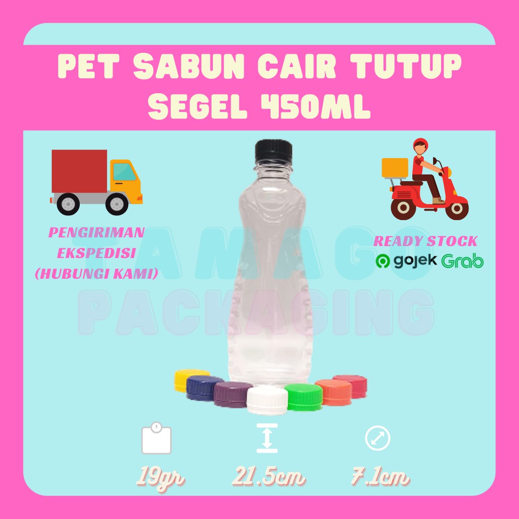 Jual Botol Plastik Sabun Cair 450ml PET (MINIMUM 10PCS) | Shopee Indonesia