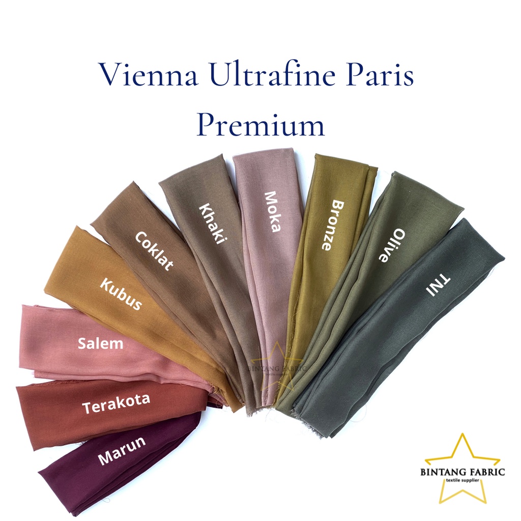 Jual Bahan Kain Vienna Ultrafine Voal Paris Premium per 125 cm | Shopee ...