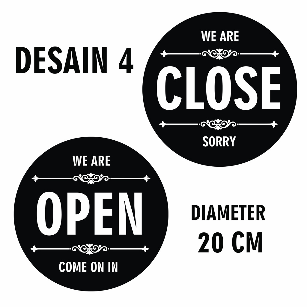 Jual papan tanda open close - wall signage open closed open close sign ...
