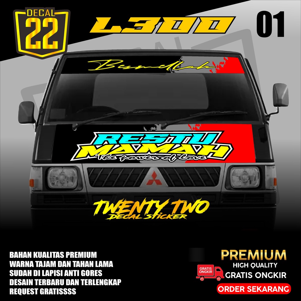 Jual STIKER DECAL KABIN DEPAN L300 ,DECAL STIKER L300 KODE 01 ; Podo ...