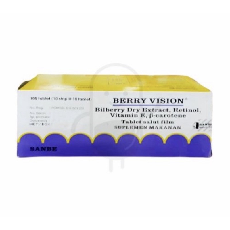 Jual Berry vision strip 10 tablet ( vitamin kesehatan mata ) | Shopee ...