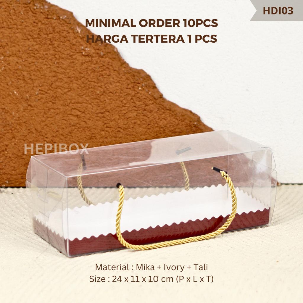 Jual Kotak Mika Tali Untuk 2 Toples Kue Kering / Box Mika Transparan ...