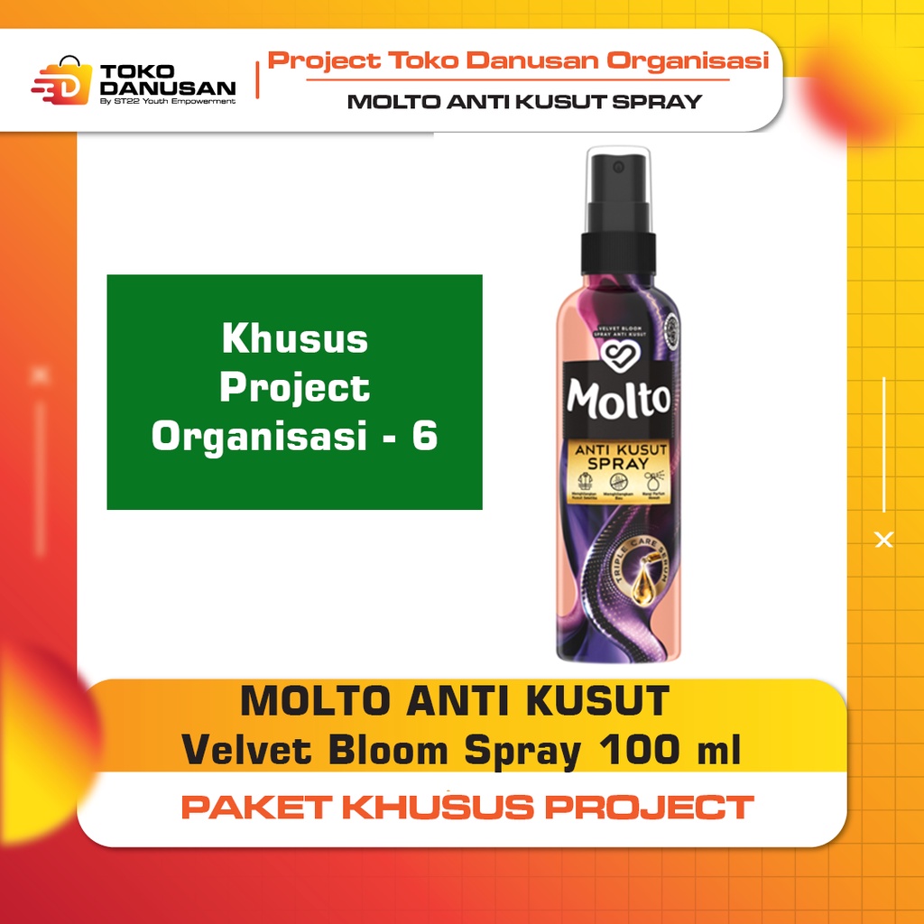 Jual MOLTO ANTI KUSUT Velvet Bloom Spray 100 ml - Project 6 | Shopee ...