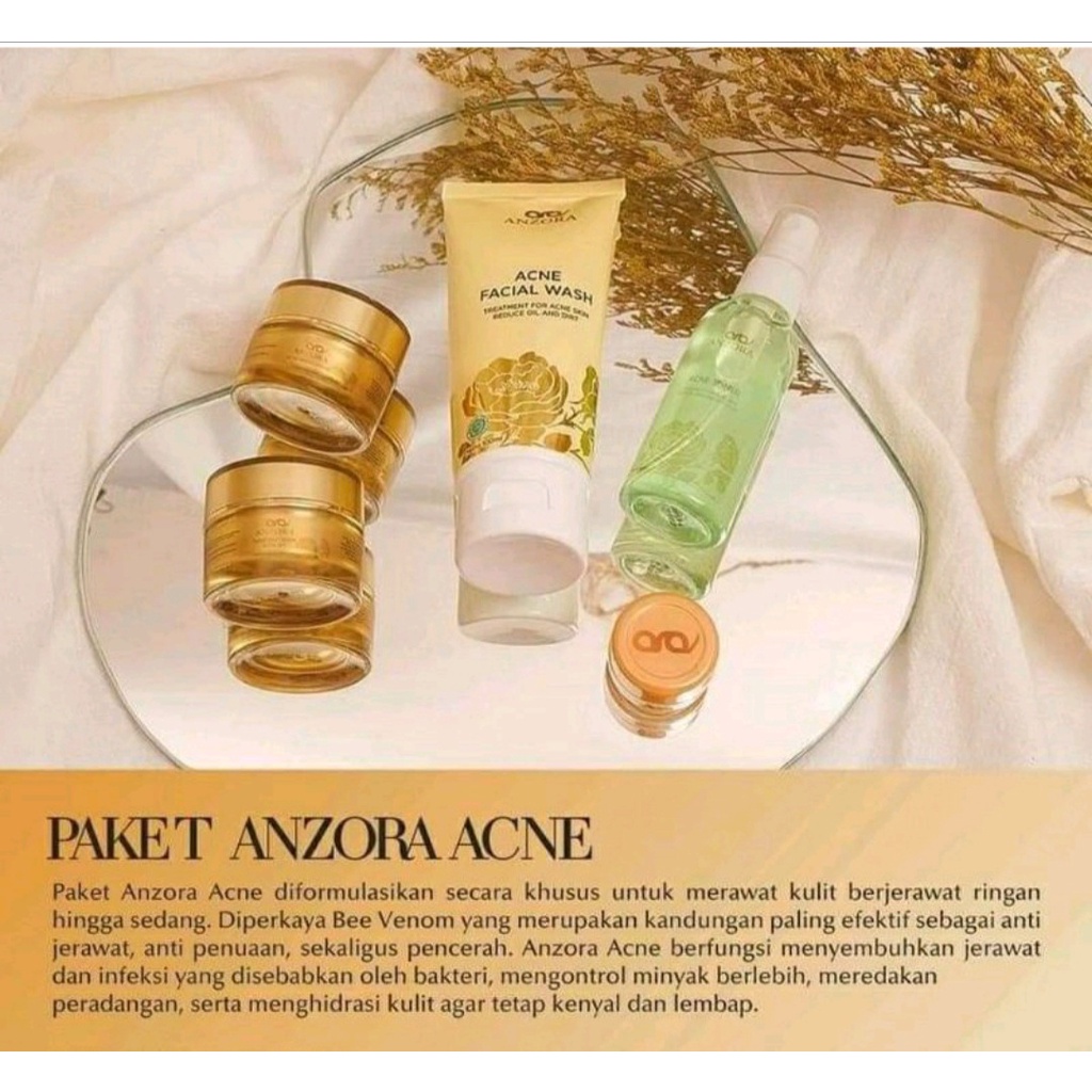 Jual Anzora Acne Series gratis Mini Gold | Shopee Indonesia