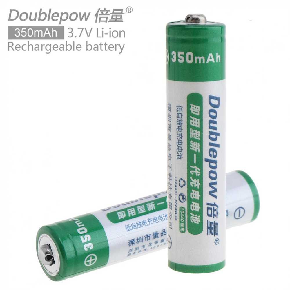 Jual DOUBLEPOW Batu Baterai Li-ion Rechargeable AAA 10440 350mAh 2 PCS ...