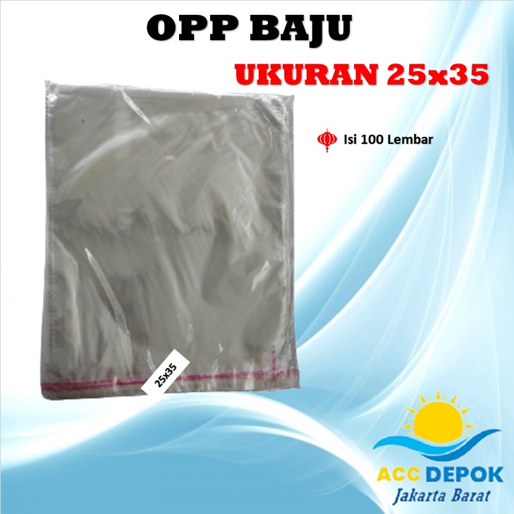 Jual Plastik Opp Kemasan Packing Baju Bening Ukuran 25x35 CM | Shopee ...