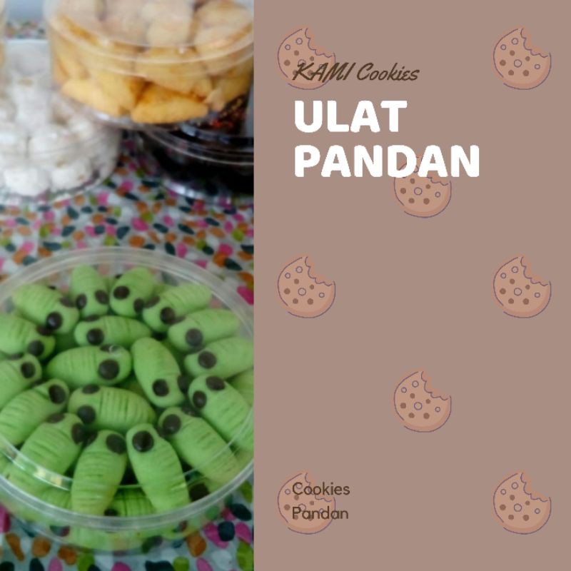 Jual Kue Kering Cookies Ulat Ijo Hijau Pandan Lebaran Idul Fitri Enak ...