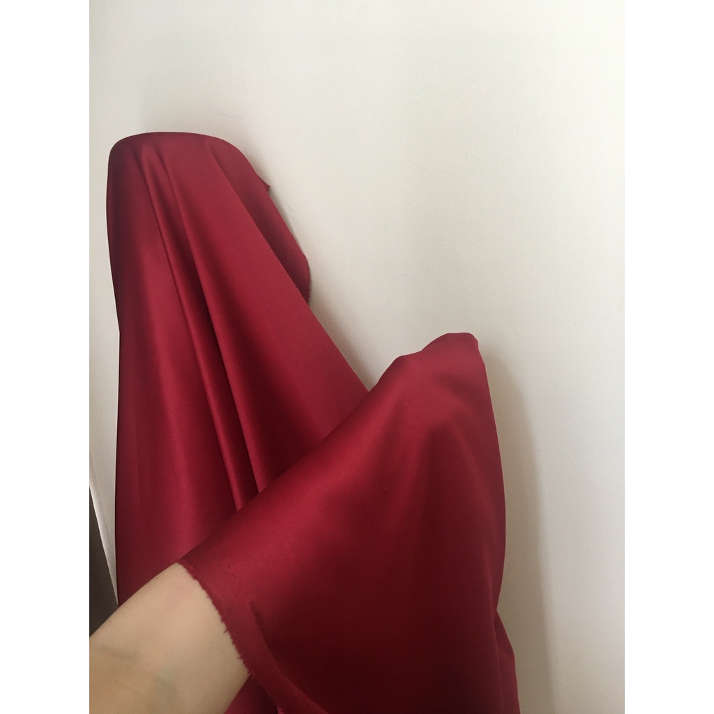 Jual Kain Satin Velvet Premium Warna Merah Maroon Bahan Seragaman bahan ...