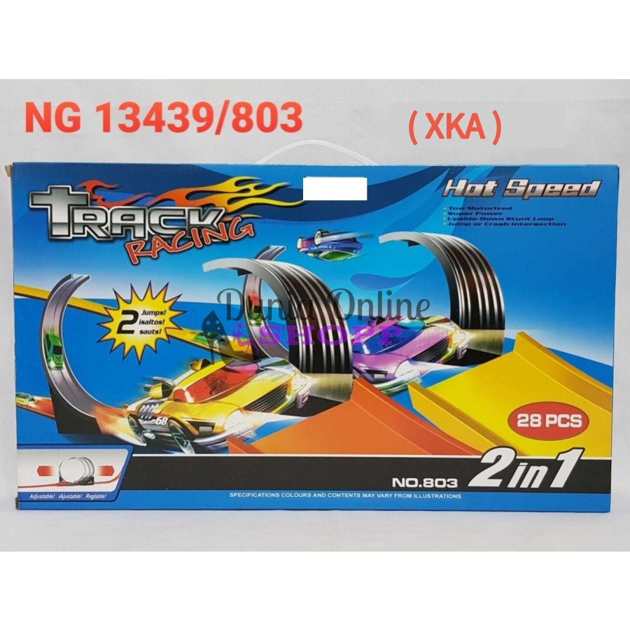 Jual Track Racing Loop 2 in 1 isi 28pcs Hot Wheels / Trak Racing Hot ...