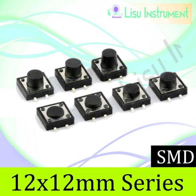 Jual Switch Button 12X12mm SPST SMD Tactile Switch 4-Pin Surface Mount ...