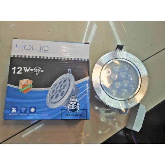 Jual Lampu Downlight LED 12 Watt 12 mata 12W Body Silver Putih - Holic ...