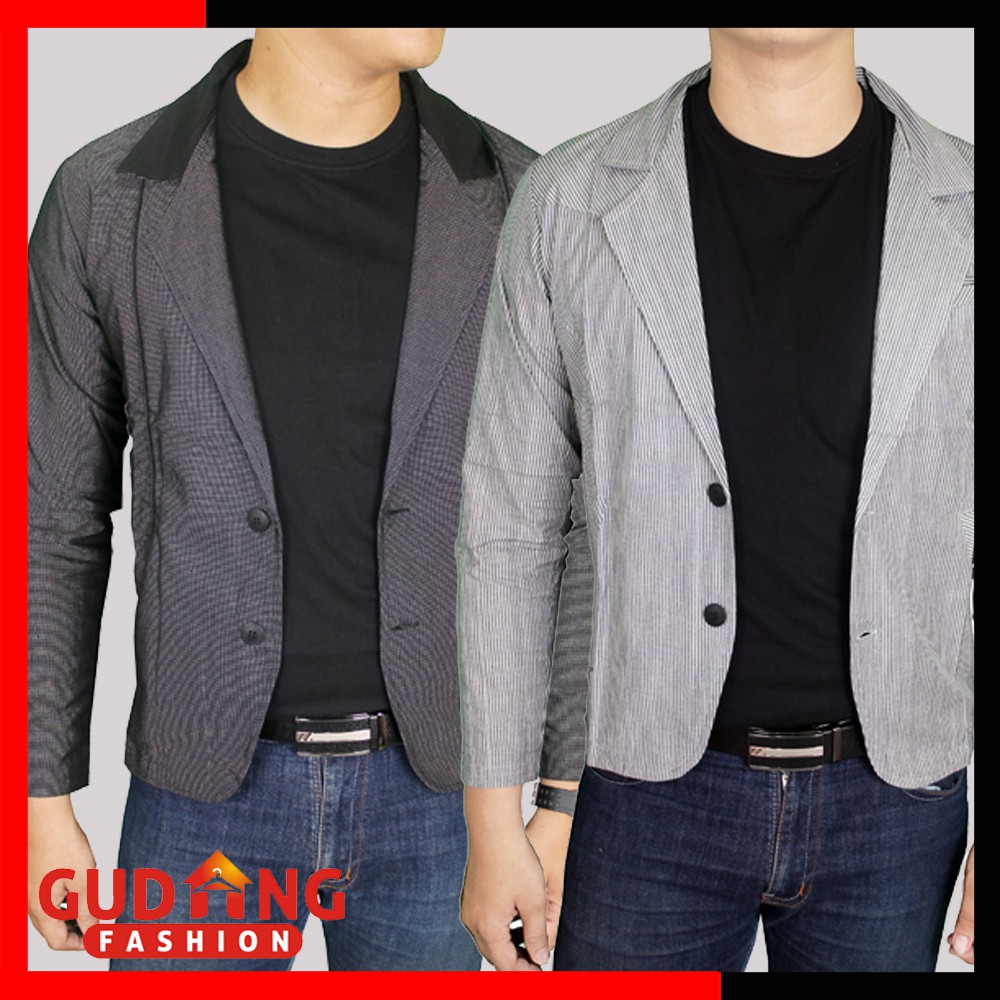 Jual Blazer / Jas Semi Formal Pria Motif Simple Basic Polos / Banyak ...
