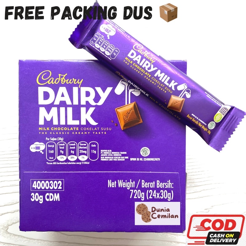 Jual [TERMURAH!] Cadbury Dairy Milk SMALL 1 PAK isi 24 Pcs x 30gr ...