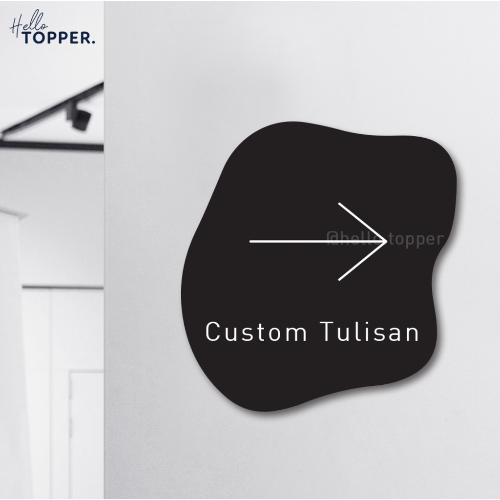 Jual Petunjuk Arah Panah Sign Board Akrilik Print Signage Acrylic ...