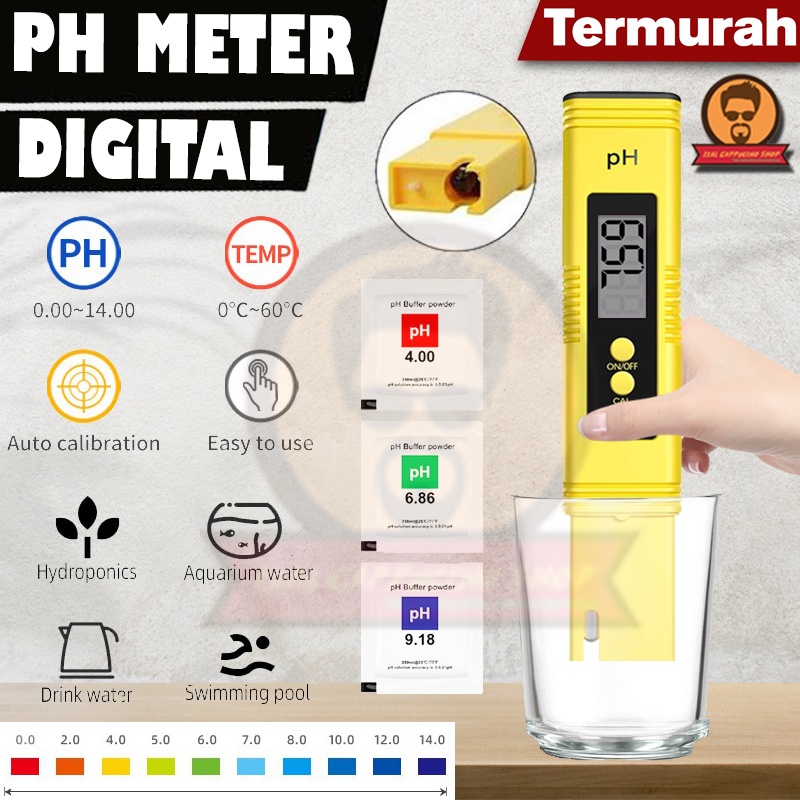 Jual PH Meter Digital PH Tester Pen PH Ukur Alat Pengukur Keasaman ...