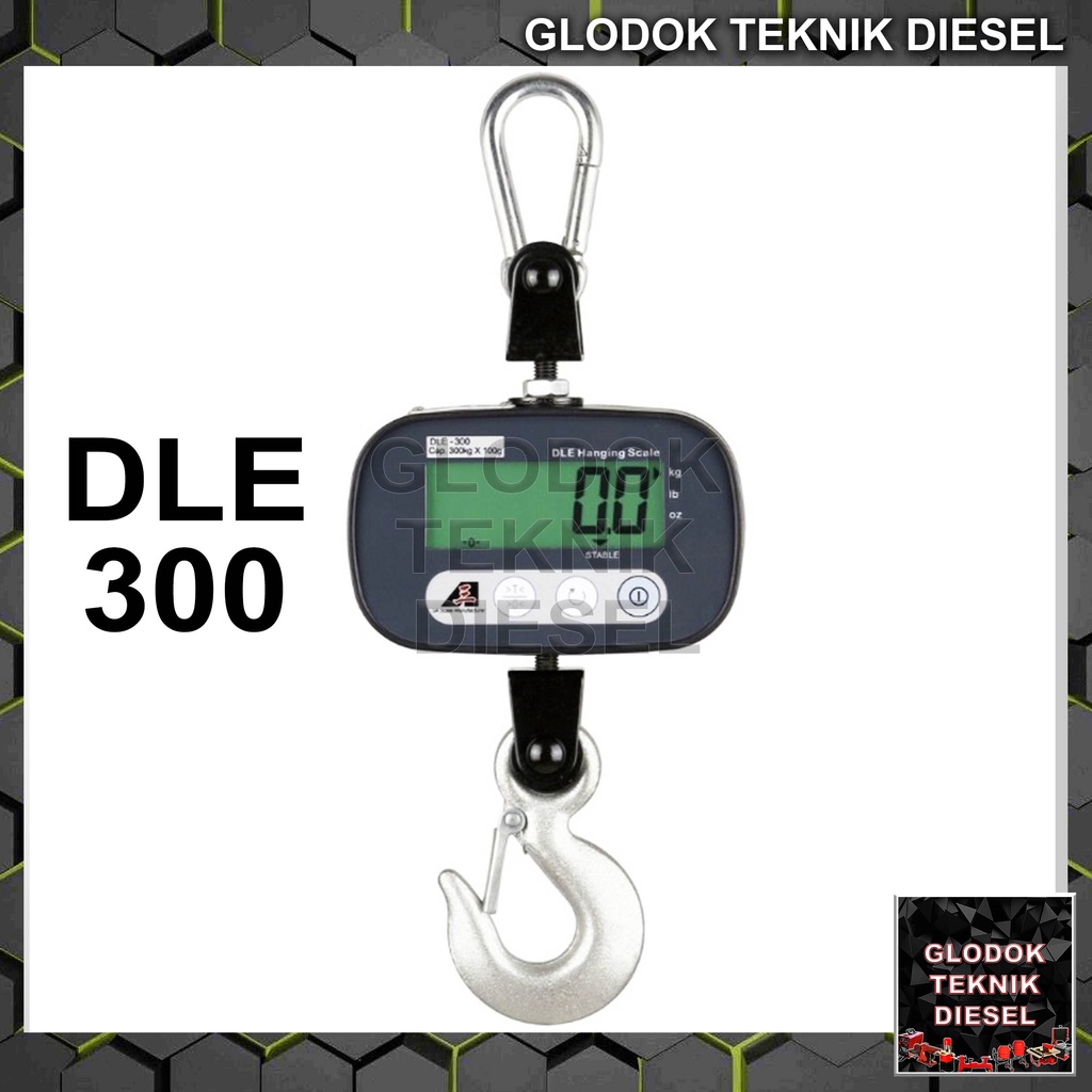 Jual TIMBANGAN GANTUNG DIGITAL DLE 300 DL-E 300 Kg Ketelitian 100 Gr ...