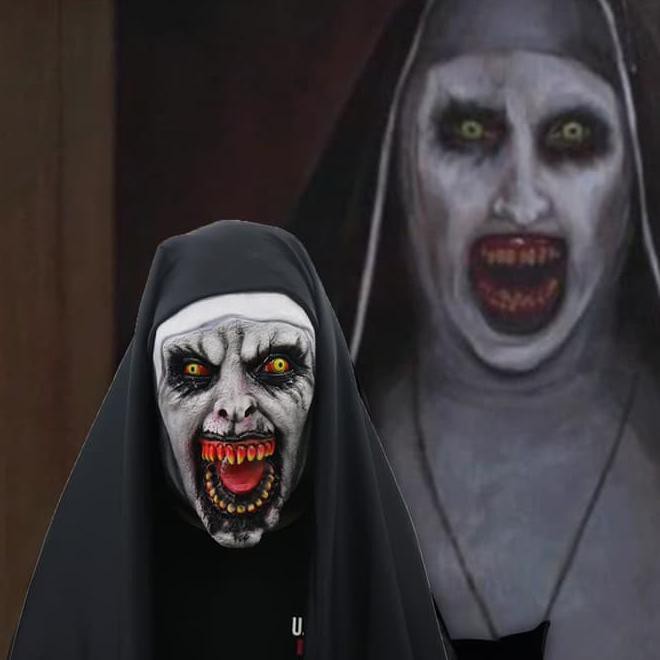 Jual Topeng Valak The Nun Marah Original + Penutup Kepala Latex ...