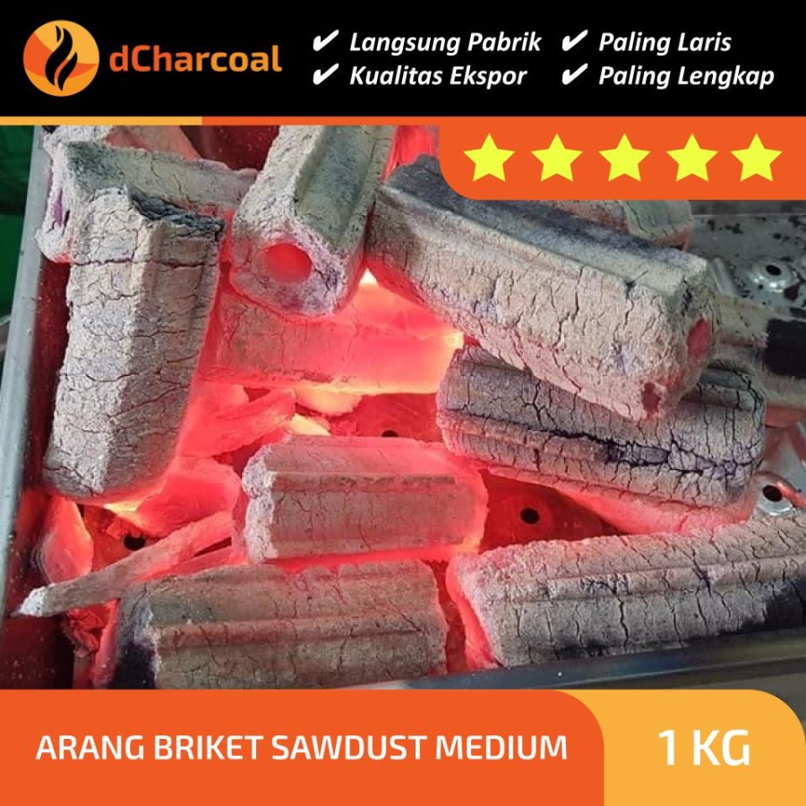 Jual Arang Briket Sawdust Charcoal BBQ Serbuk Kayu Hexagonal Lokal ...