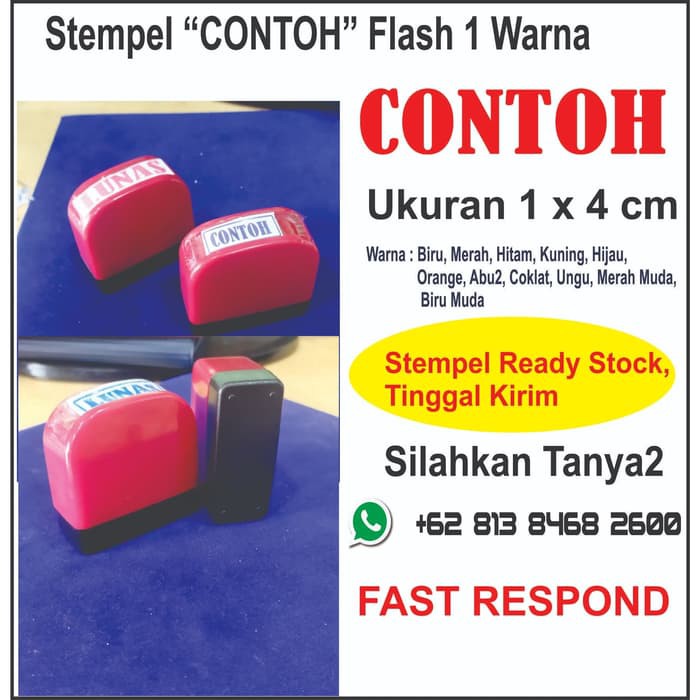 Jual Stempel Contoh Flash 1 Warna | Shopee Indonesia