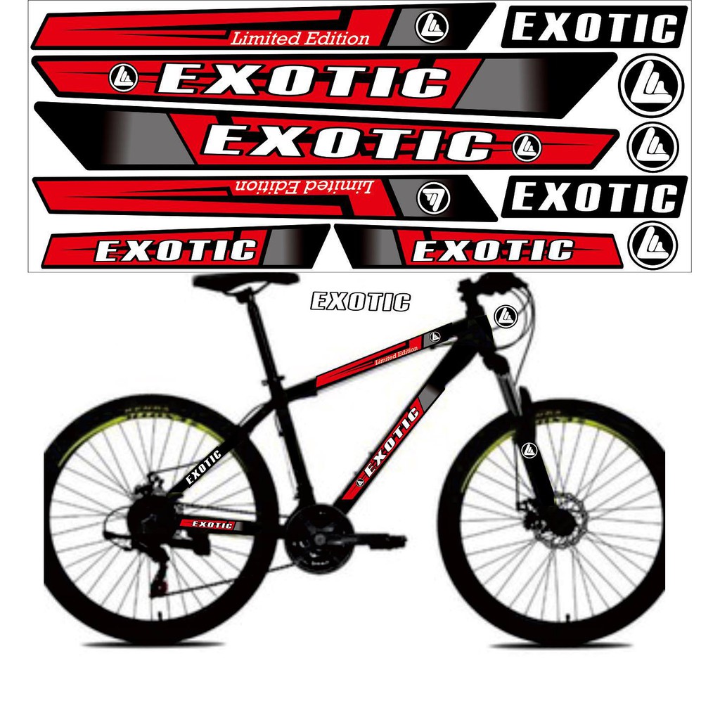 Jual STIKER SET SEPEDA EXOTIC ART SEPEDA | Shopee Indonesia