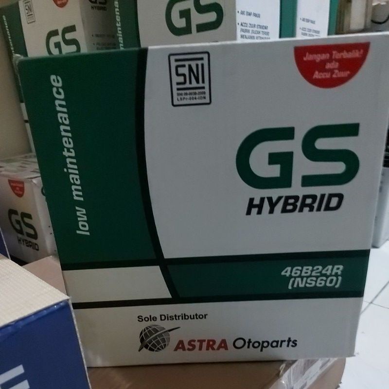 Jual GS ASTRA NS60 46B24R/12V 45AH GS HYBRID | Shopee Indonesia
