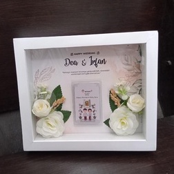 Jual Figura Custom / 3D Frame Kado Hadiah Pernikahan Happy Wedding ...