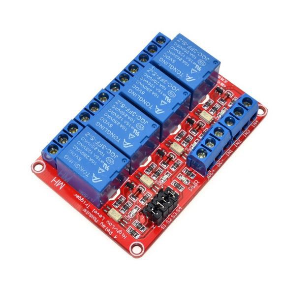 Jual 4 Channel relay module 5v with opto isolation supports HIGH & LOW ...
