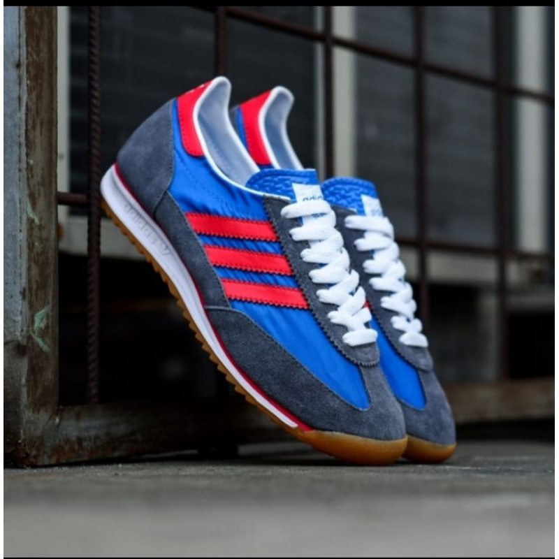 Jual ADIDAS SL72 VINTAGE BLUE GREY RED SOL GUM ORIGINAL | Shopee Indonesia
