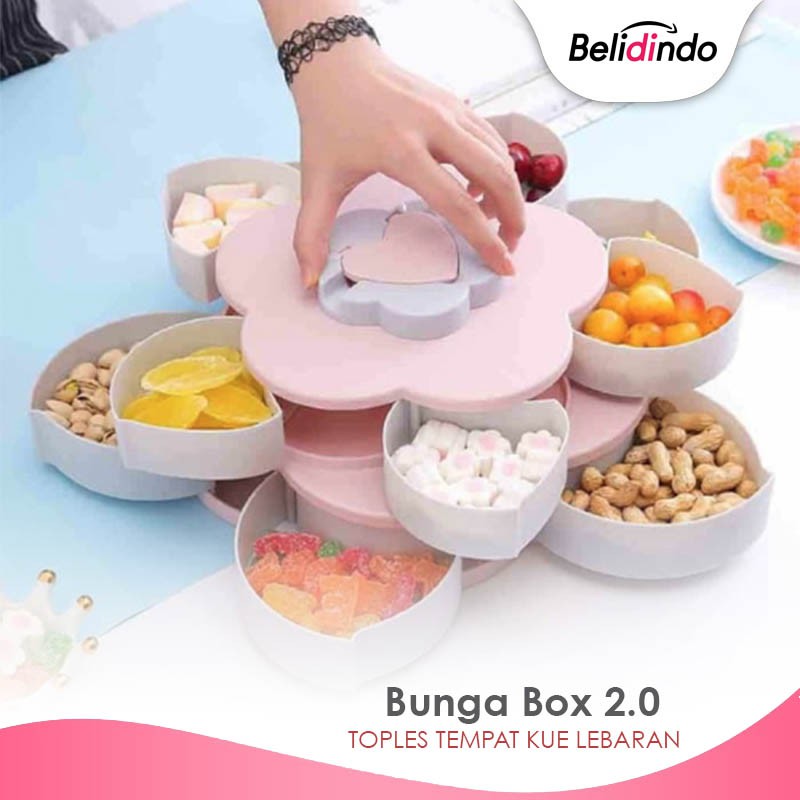 Jual TOPLES BUNGA PUTAR 2 SUSUN/TOPLES KUE SUSUN/CANDY BOX BUNGA/TOPLES ...