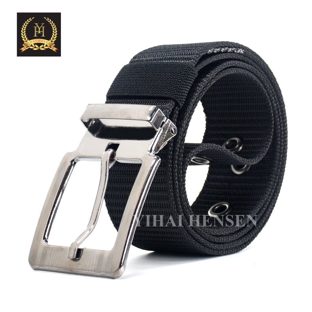 Jual [Y&H] Ikat Pinggang Pria Nylon Kanvas Kepala Stainless Sabuk Pria Model Tusuk Men Belt ...