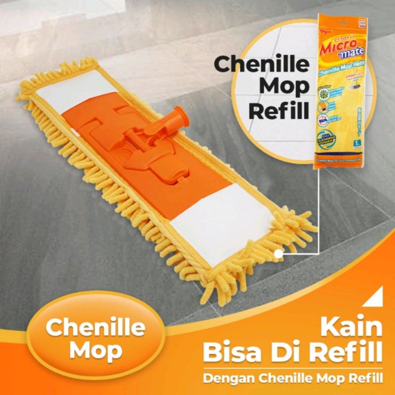 Jual Bagus Chenille Mop Reffil Bagus kain lap pel dengan bahan ...