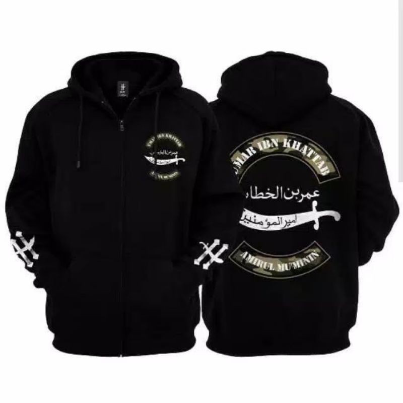 Jual jaket original Hoodie Zipper Umar bin Khattab sahabat nabi rosul ...