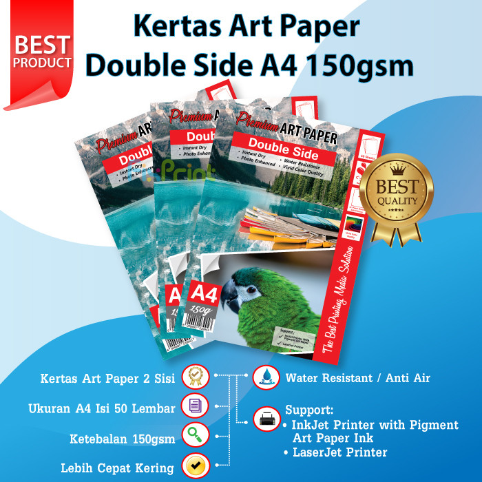 Jual Kertas Art Paper A4 150 GSM 1pack / 50 Lembar FPTS866 | Shopee ...