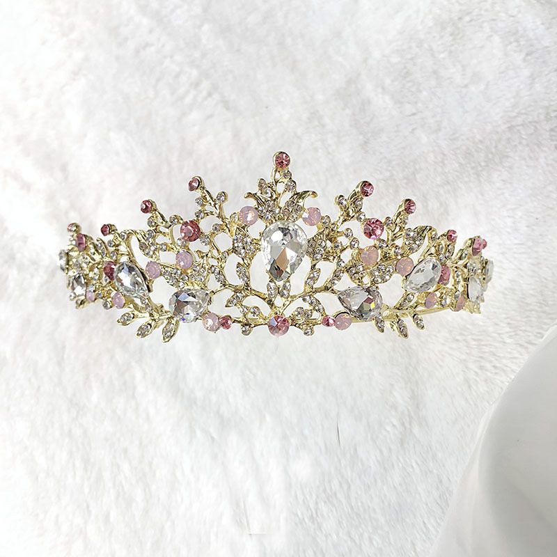 Jual Mahkota pengantin warna murah mahkota warna pink silver | Shopee ...