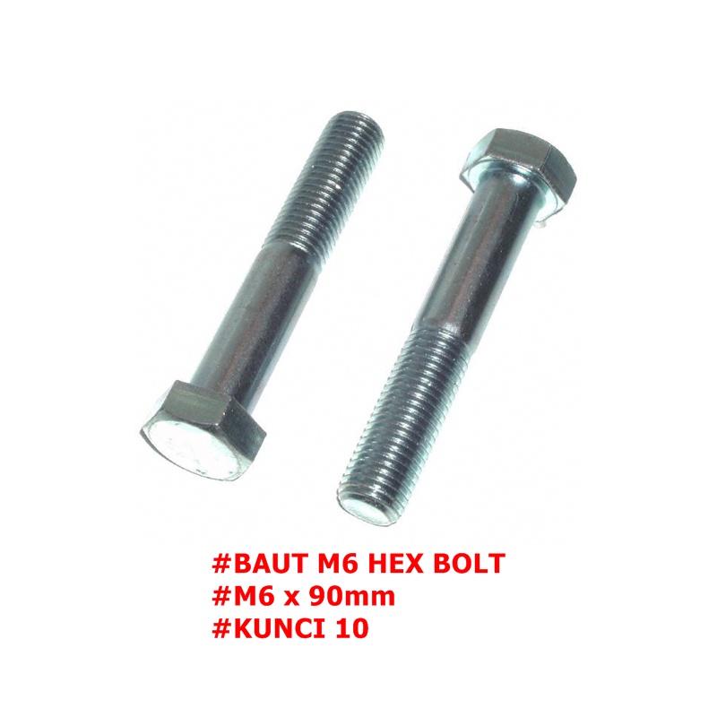 Jual Baut Hex Bolt M6x90 | Shopee Indonesia