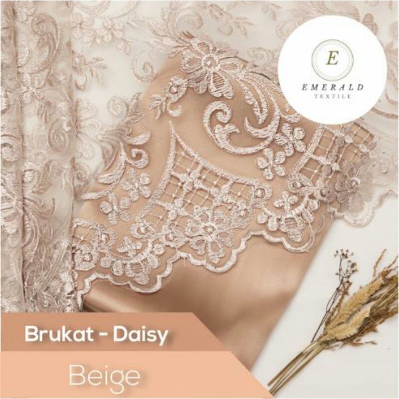 Jual SETENGAH METER Kain Brokat Tile Prancis Bahan Kebaya Motif Daisy ...
