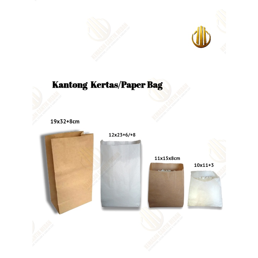Jual Kantong kertas kentang goreng/paper bag 10x11cm Warna Putih ...