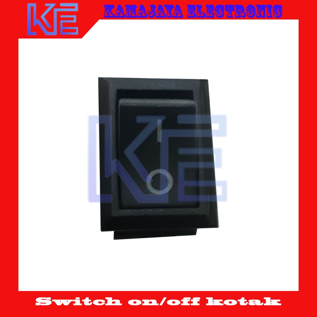 Jual Saklar / rocker Switch kotak 2 Pin On Off Hitam 21x15mm | Shopee ...